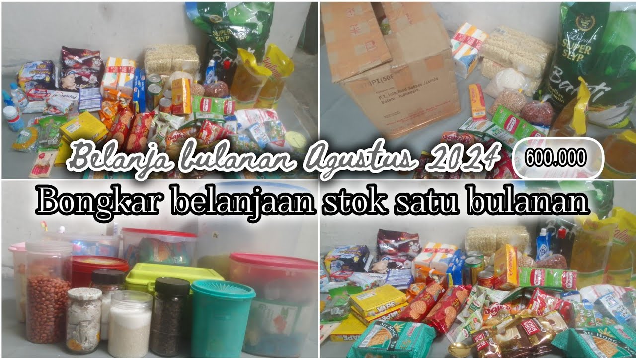 Belanja bulanan Agustus 2024 | Bongkar dan Refill stok belanja bulanan ...
