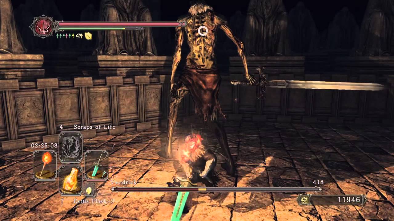 DARK SOULS 2 Scholar of the First Sin - King Vendrick Boss Fight - YouTube