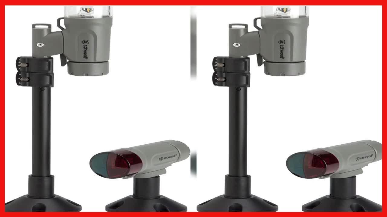 Attwood 14192-7 Water-Resistant Deck Mount LED Navigation Light Kit ...