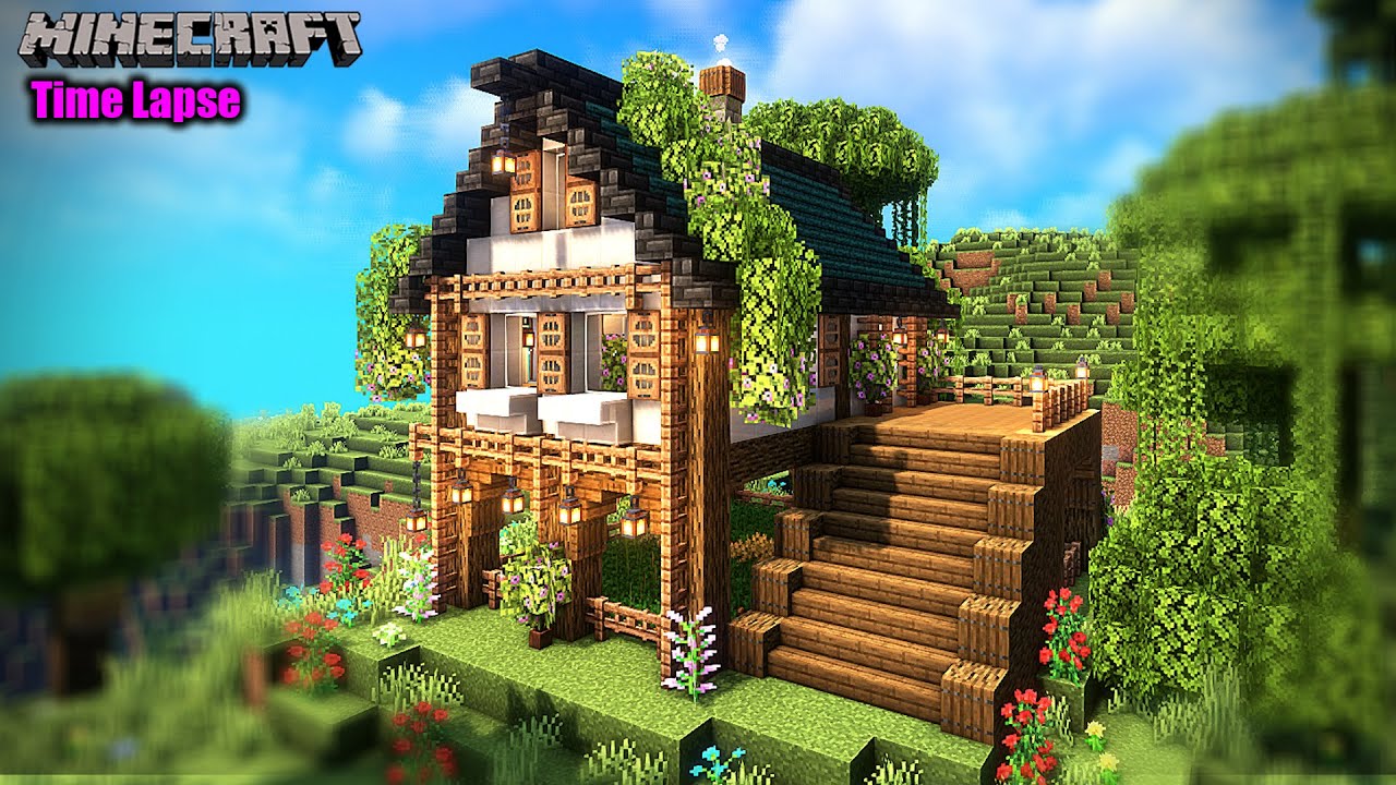Minecraft | How to Build Cozy Cottage Villagers House Time Lapse - YouTube