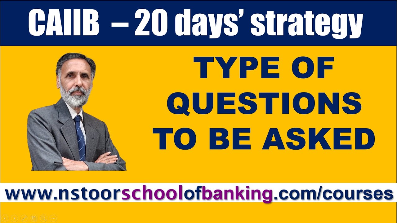 CAIIB TYPE OF QUESTIONS being asked - 20 days strategy - YouTube