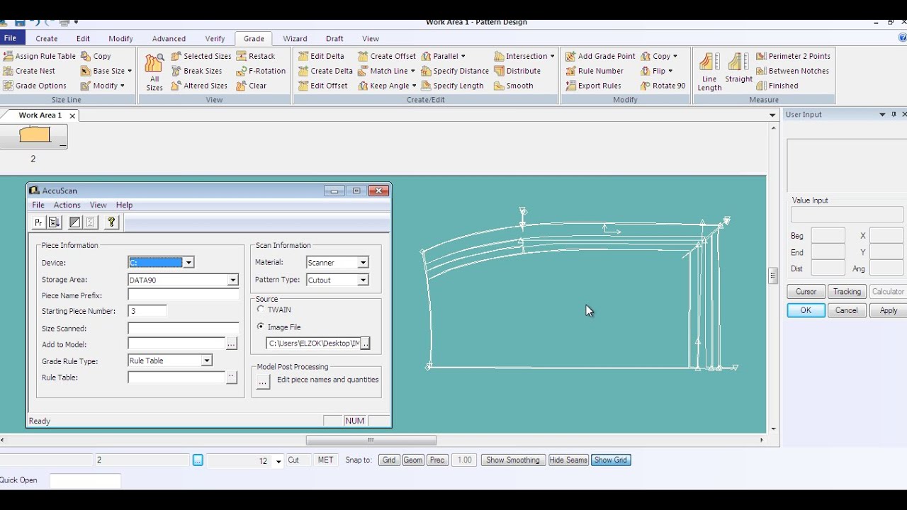 شرح برنامج أكيوسكان جيربر Gerber- 9- Accuscan - YouTube