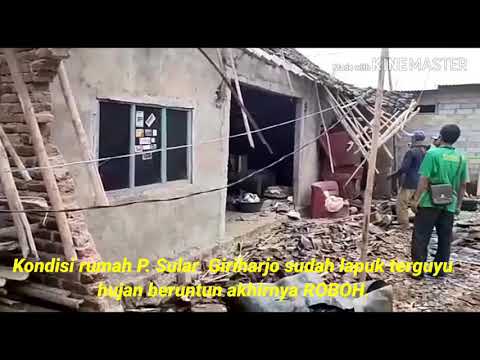 Bahan rumah tlah Lapuk terguyur hujan Akhirnya Roboh #Ngawi #Ngrambe