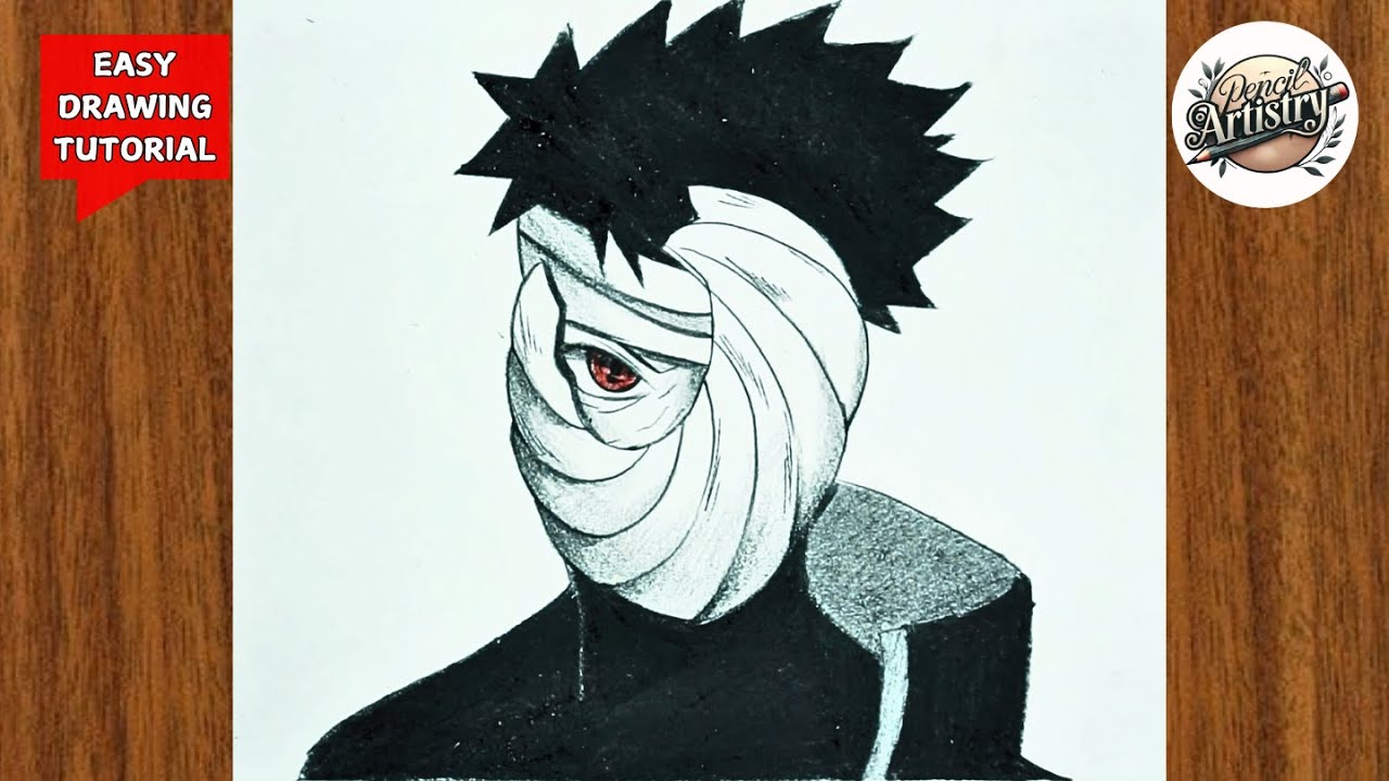 How to Draw Obito Uchiha || How to draw anime step by step || Easy ...