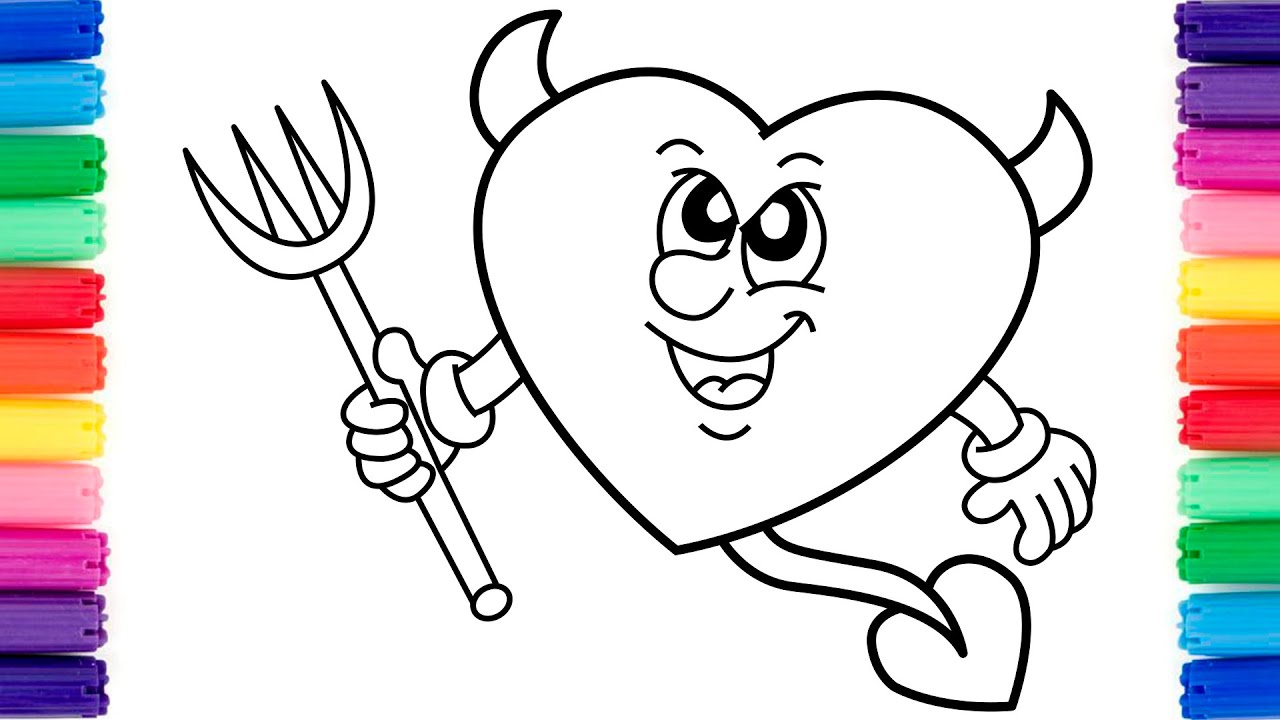 Devil Heart Drawing Step by Step How to Draw a Heart - YouTube