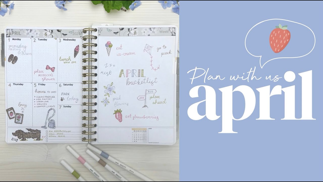 Personal Planner: April plan with us - YouTube
