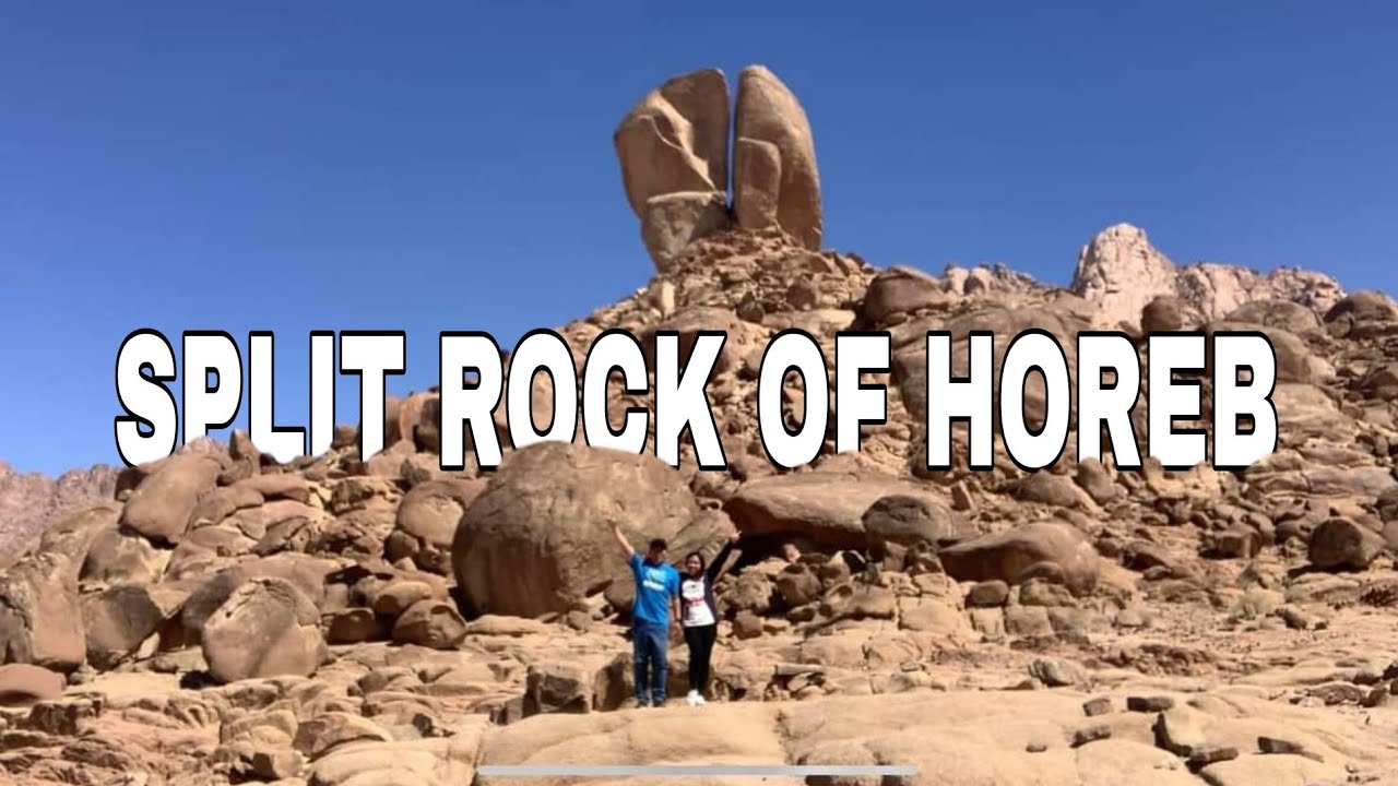 Split Rock of Horeb in Al Bad’ Tabuk Region Kingdom of Saudi Arabia ...