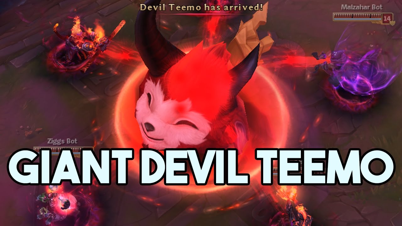 LoL DOOM BOTS OF DOOM GIANT DEVIL TEEMO! League of Legends - YouTube