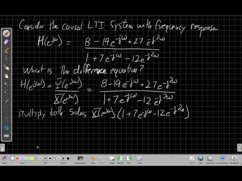 Finding the Difference Equation from a Rational Frequency Response ...