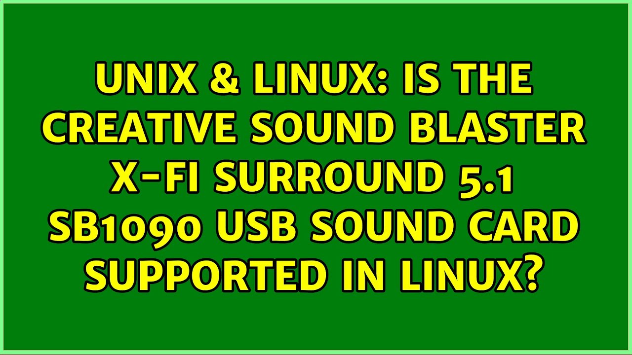 Is the Creative Sound Blaster X-FI Surround 5.1 SB1090 USB sound card ...