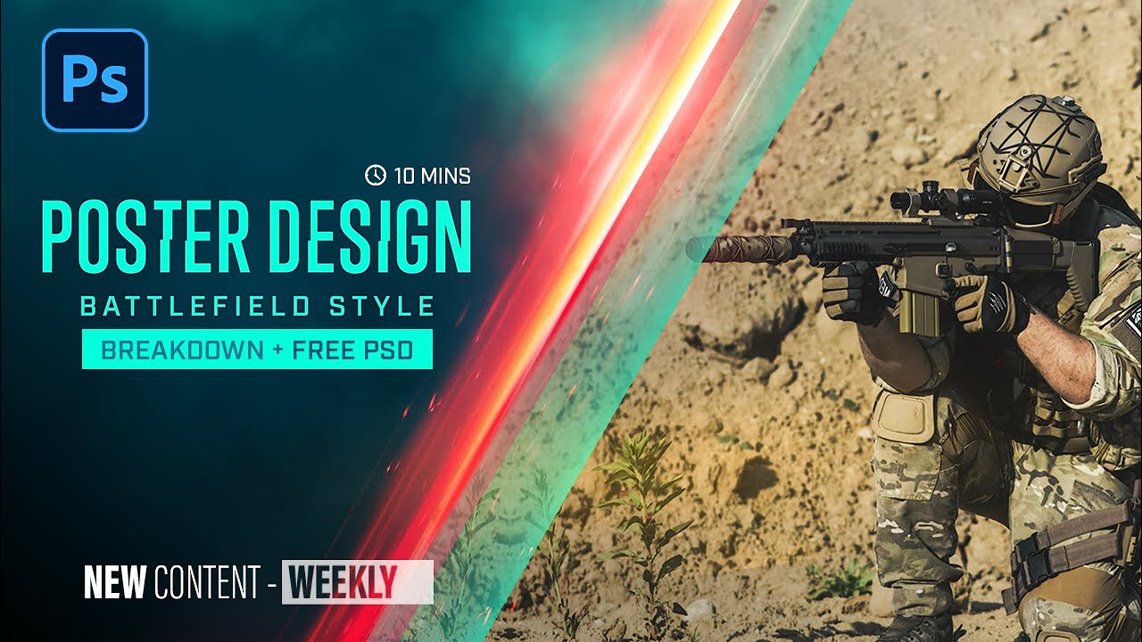 Photoshop - Battlefield 2042 - Poster Design. How to create your own ...