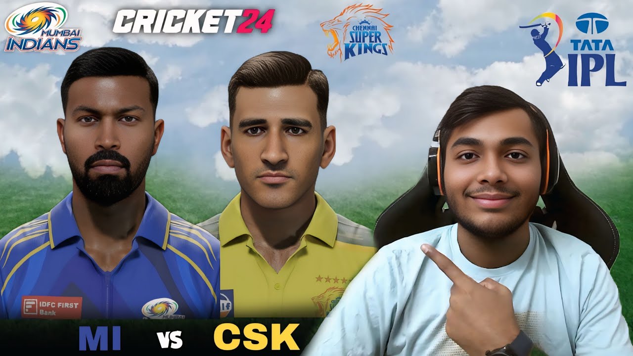MI 💙 vs CSK 💛 TATA IPL 2025 🔥 | Cricket 24 Live - SR Gamer - YouTube
