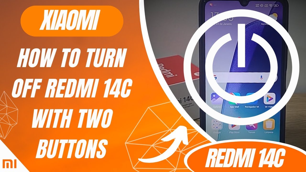 How to turn off Redmi 14C with two buttons - YouTube