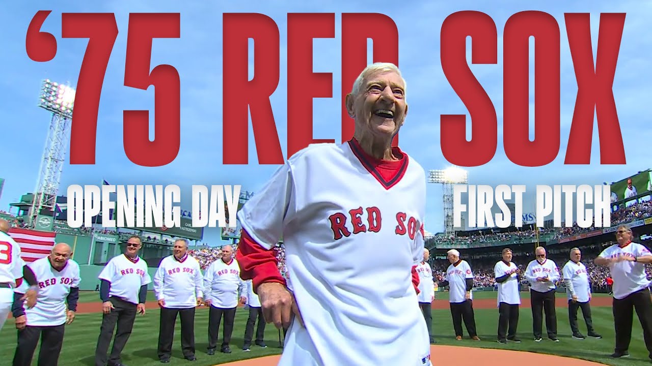 Boston Red Sox Celebrate 1975 Team in Home Opener - YouTube