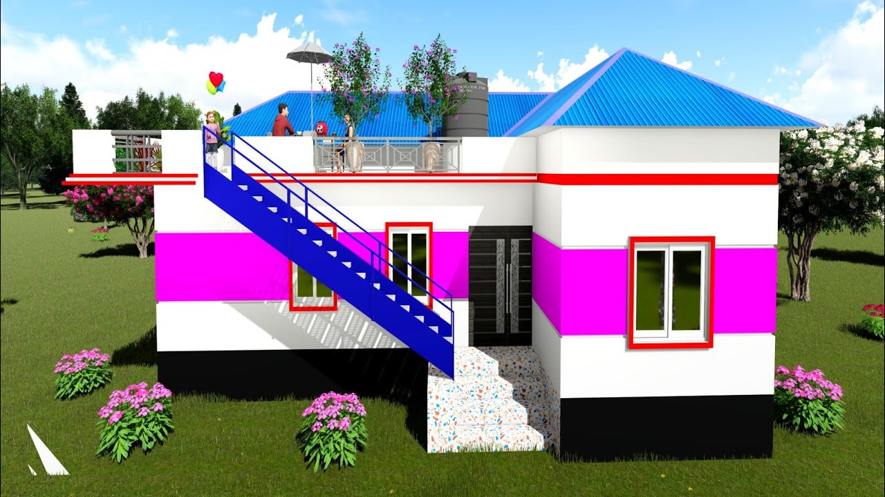 ৪ বেডরুমের টিনশেড বাড়ির ডিজাইন . চার রুমের টিনশেড বাড়ির ডিজাইন | tin ...
