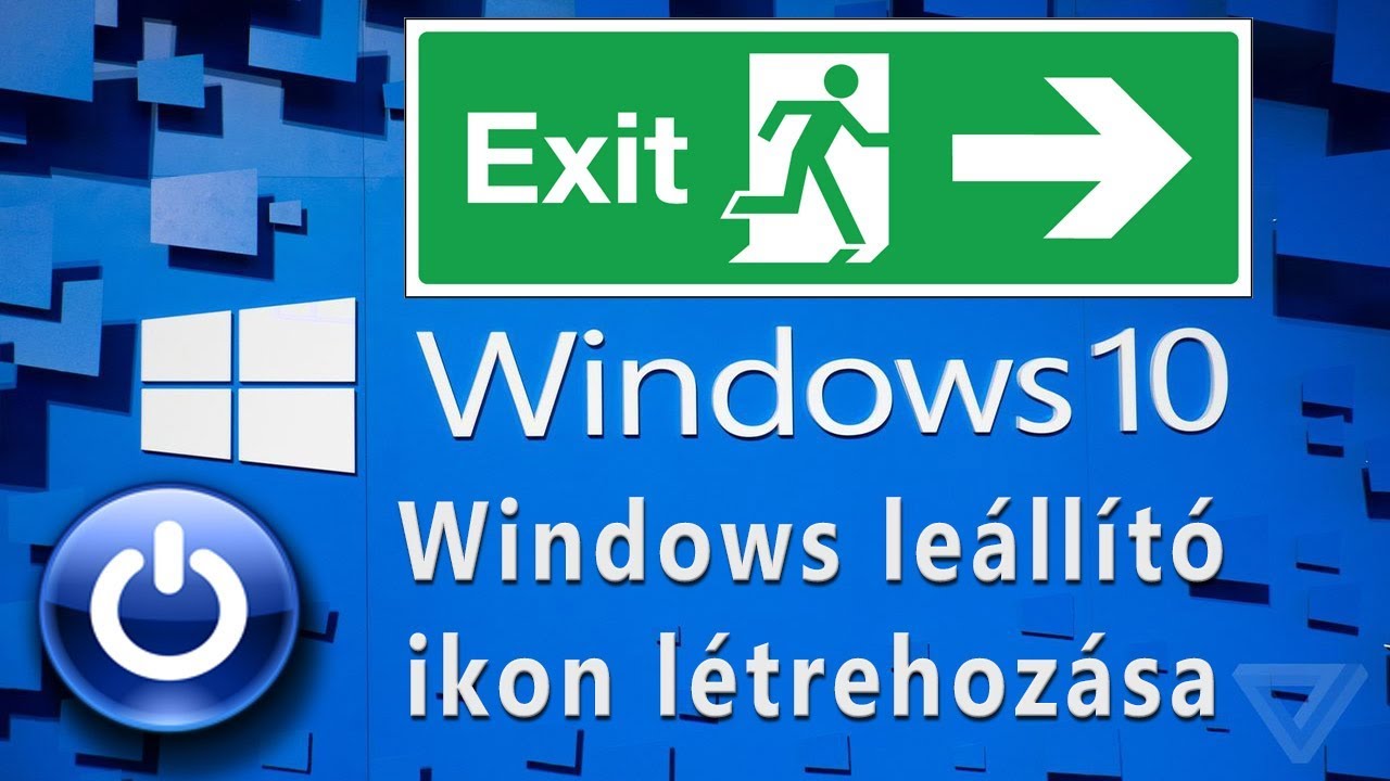 PC Machinátor #7 - Windows leállító ikon létrehozása az asztalon - YouTube