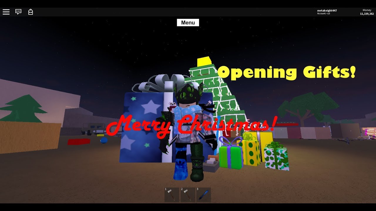 CHICKEN AXE- OPENING THE GIFTS OF 2017 (ROBLOX Lumber Tycoon 2) - YouTube