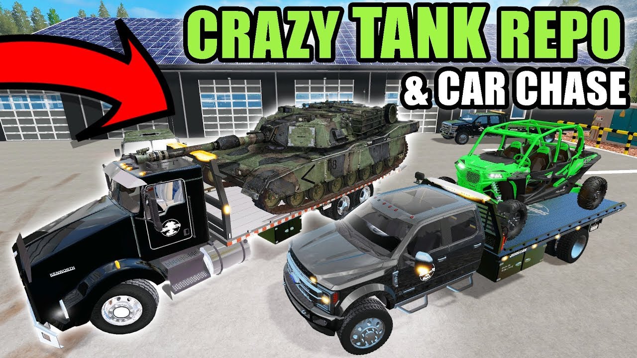 TANK REPO & THE CRAZY GUY CHASES US DOWN WITH A SEMI | FARMING ...