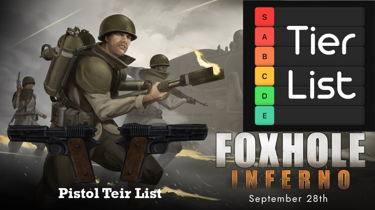 Foxhole Infantry Weapon Tier List Pistol! - YouTube
