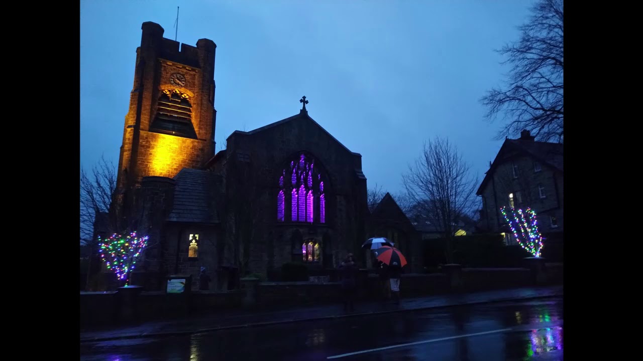 St Johns church Ben Rhydding Ilkley Christmas Lights switch on 2020 ...