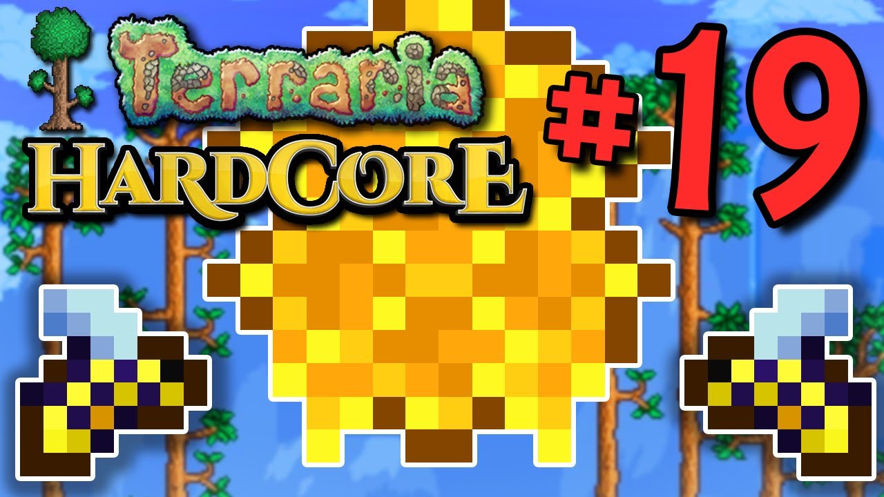 Terraria HC #3! - Part 19 (BEE HIVE!) - YouTube