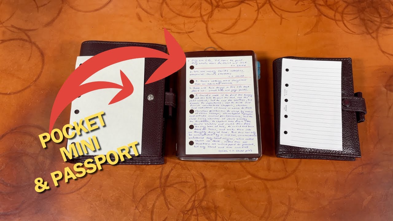 Comparing Filofax Pocket and Mini with Passport Travelers's Notebook ...
