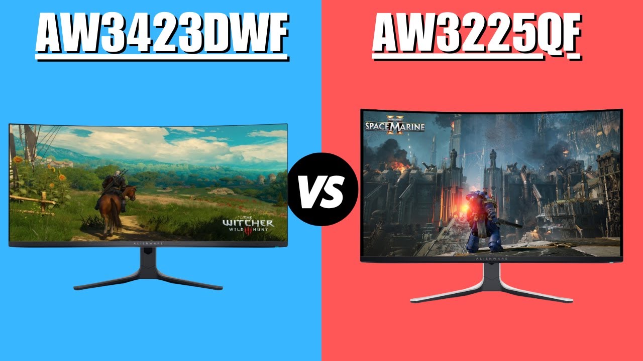 Dell Alienware AW3423DWF vs Dell Alienware AW3225QF - YouTube