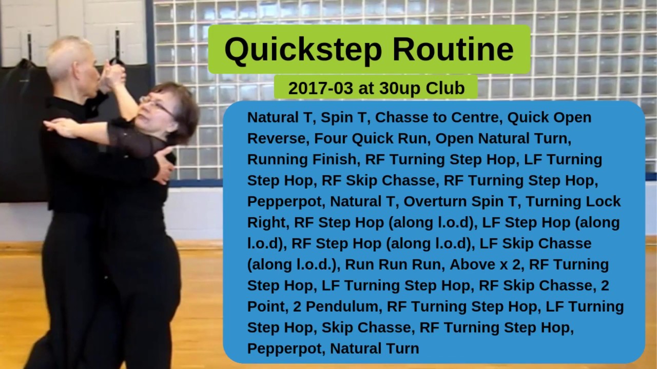 Quickstep 1 min routine - Step Hop, Skip Chasse, Turning Step Hop ...