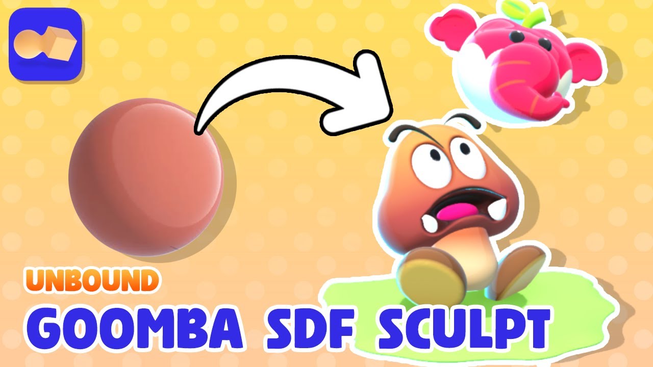 Super Mario Wonder Fanart - Goomba Sculpt made in Unbound - YouTube
