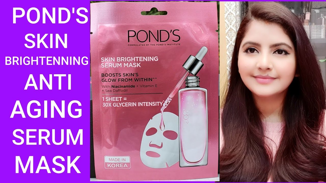 Ponds Skin Brightening Serum Mask With Vitamin E & Niacinamide review ...