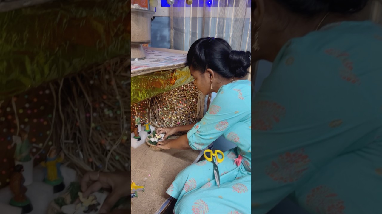 Pasula paaka decoration kuda aipendocchh! Tree lighting konchem balance ...