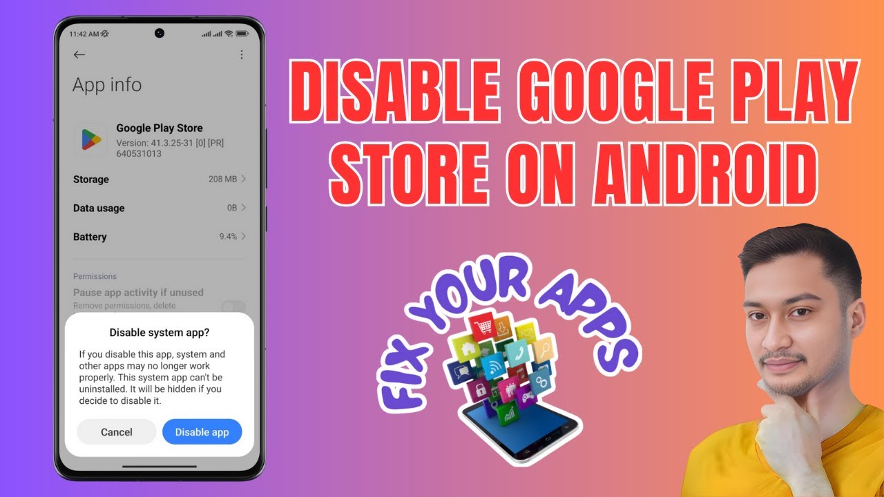 How to Disable the Google Play Store Apps on Your Android phone - YouTube