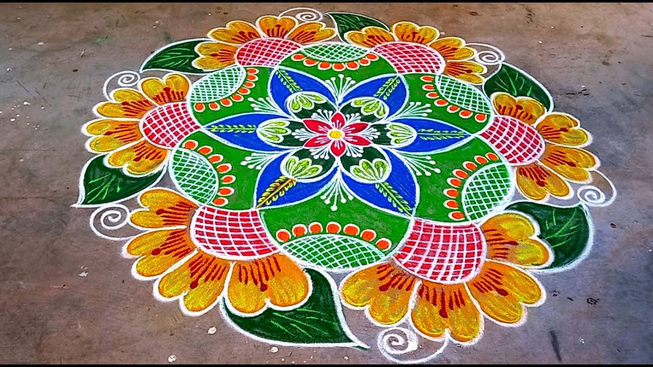 Margazhi Kolam🍀New Year Special Rangoli Design 2025🍀Pongal Kolam🍀 ...
