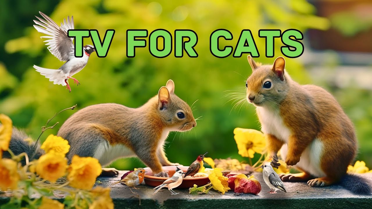 CAT TV | Collection of lively birds, Rabbits and Squirrels - 4K Nature ...