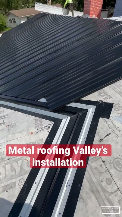 Metal roofing Valley installation - YouTube