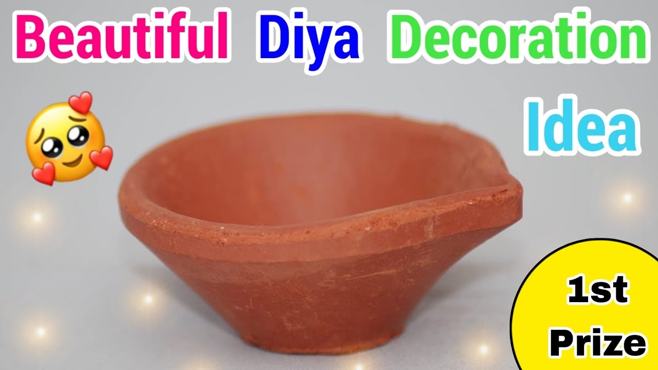 😍 1st Prize 😍 Diya Decoration Competition Idea • Beautiful Diya ...