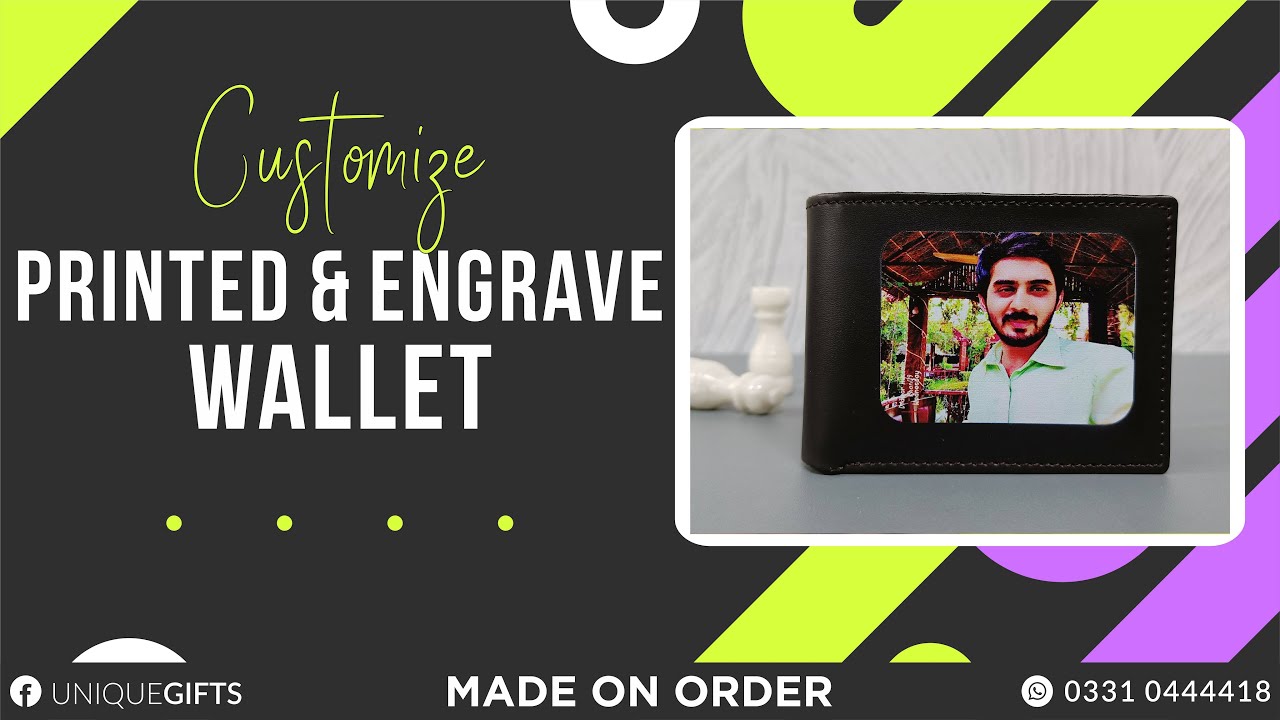 Personalized Wallet for Men's Minimalist PU Leather Wallet Custom Paper ...