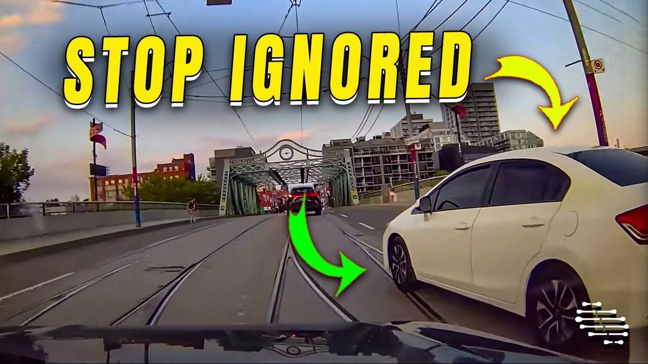 Driver Ignores Stop Sign and Merges Without Signal - YouTube