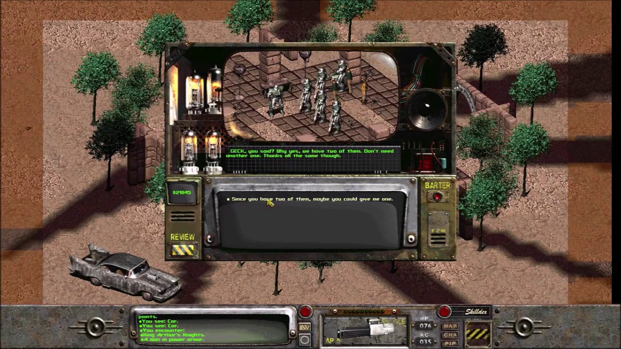 Fallout 2 special Encounter King Arthur Knights - YouTube