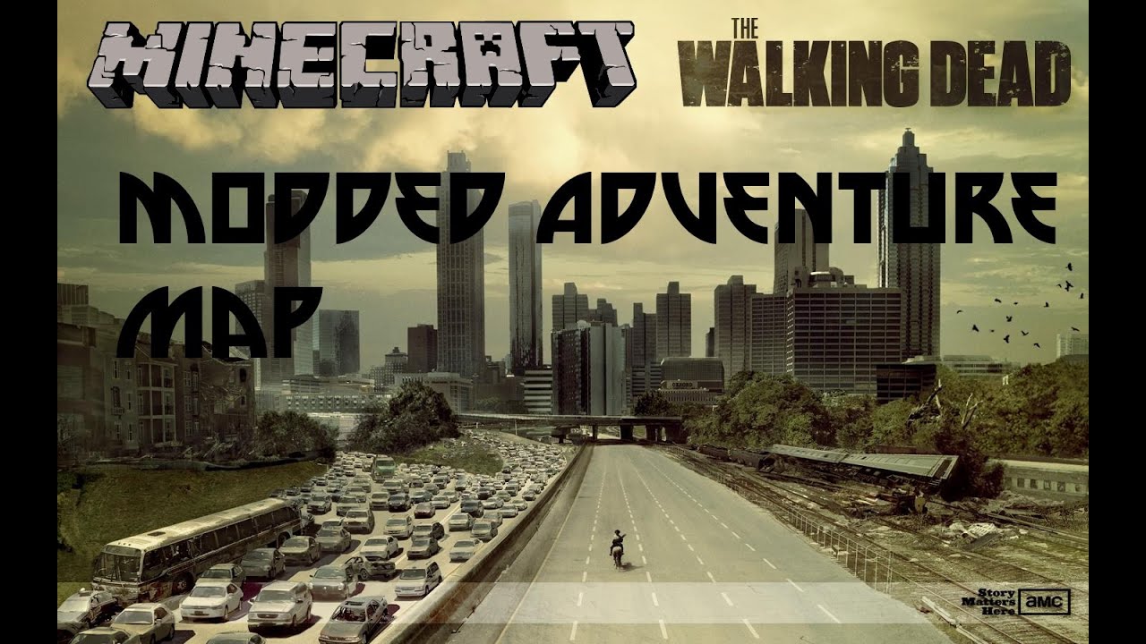 MINECRAFT XBOX MODDED WALKING DEAD ADVENTURE MAP - YouTube