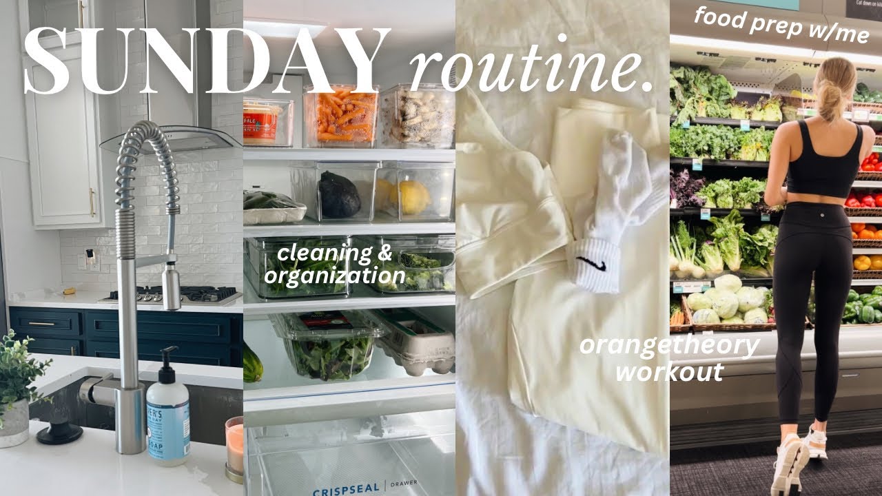 SUNDAY ROUTINE! (how i food prep, cleaning + organizing my apartment ...