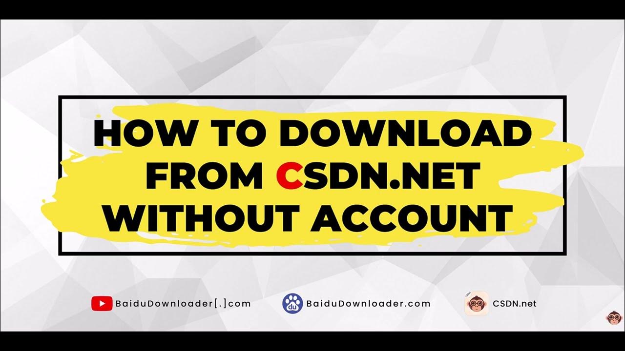 Download from CSDN.net without account | 100% working - YouTube