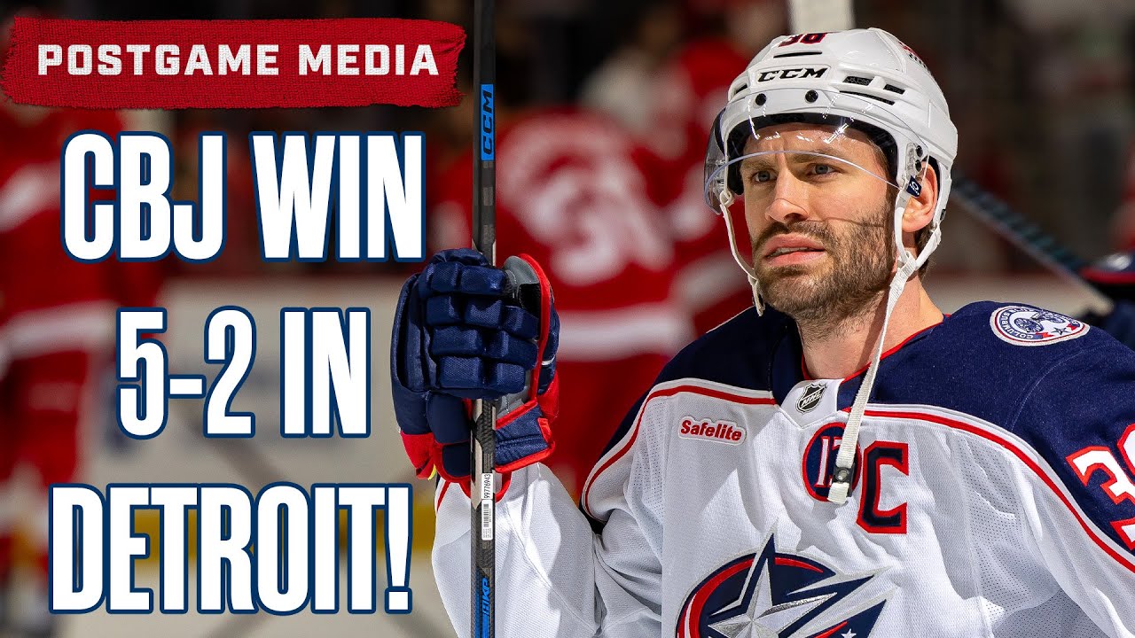 SEE YOU AT THE SHOE! 💥 CBJ Win 5-2 in Detroit Ahead of Stadium Series ...