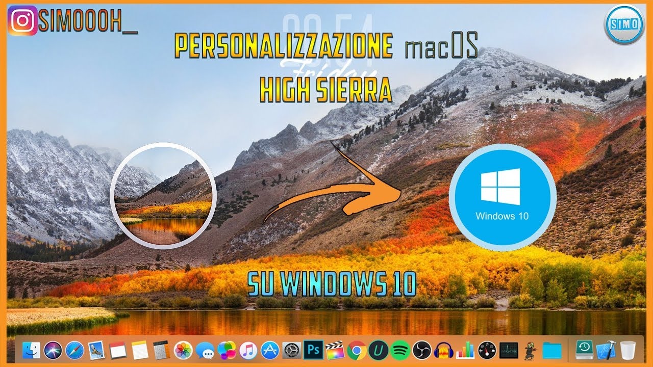 PERSONALIZZAZIONE macOS SU WINDOWS 10 - YouTube