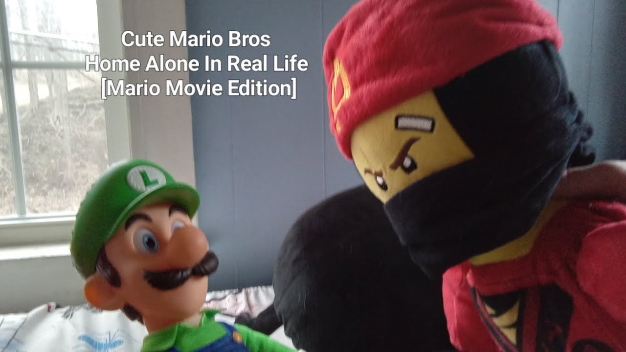 Cute Mario Bros Home Alone In Real Life [Mario Movie Edition] - YouTube