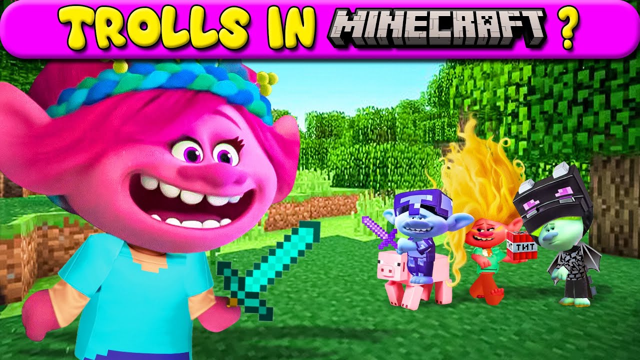 Guess Trolls Movie Compilation Challenge #2 | Trolls In Minecraft ...
