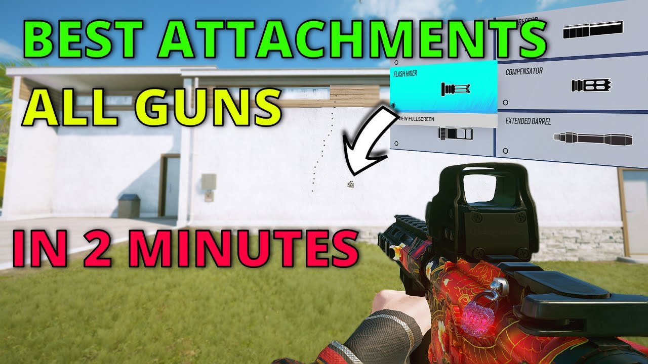 BEST Attachments for *NO RECOIL* ALL Guns-Rainbow Six Siege - YouTube