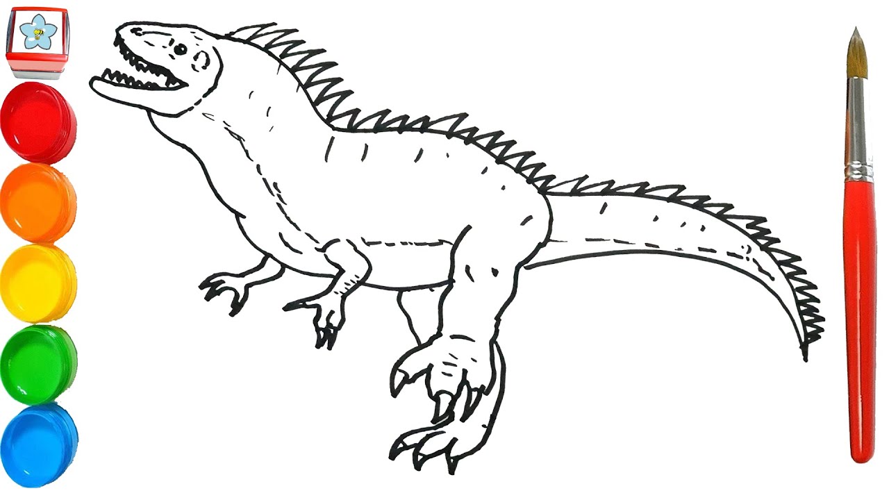 Vẽ con vật #182: Vẽ khủng long Mapusaurus | How to draw a Mapusaurus ...