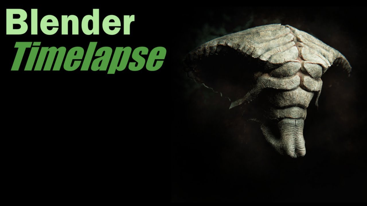 Blender to Krita Timelapse - Alien concept - YouTube