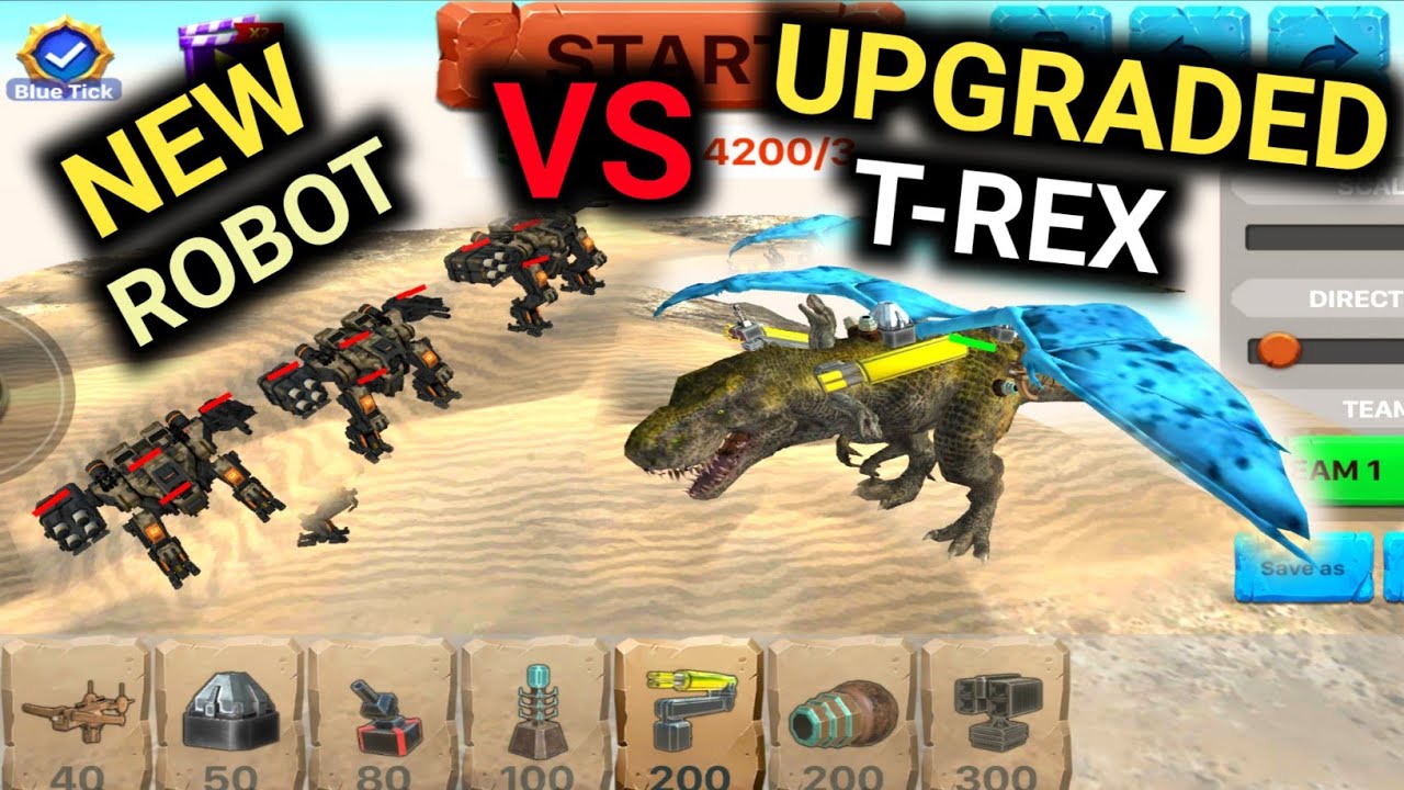 New Robot VS My Upgraded T-Rex in ARBS | Animal Revolt Battle Simulator ...